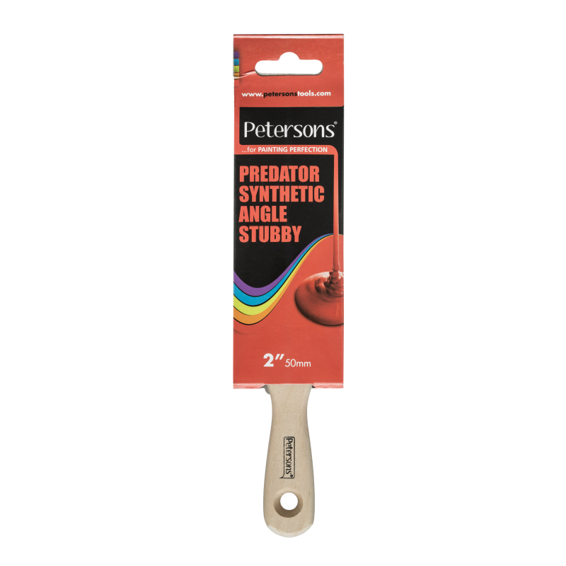 Petersons Predator Synthetic Angle Stubby Paint Brush 2 Inch | Relay Global