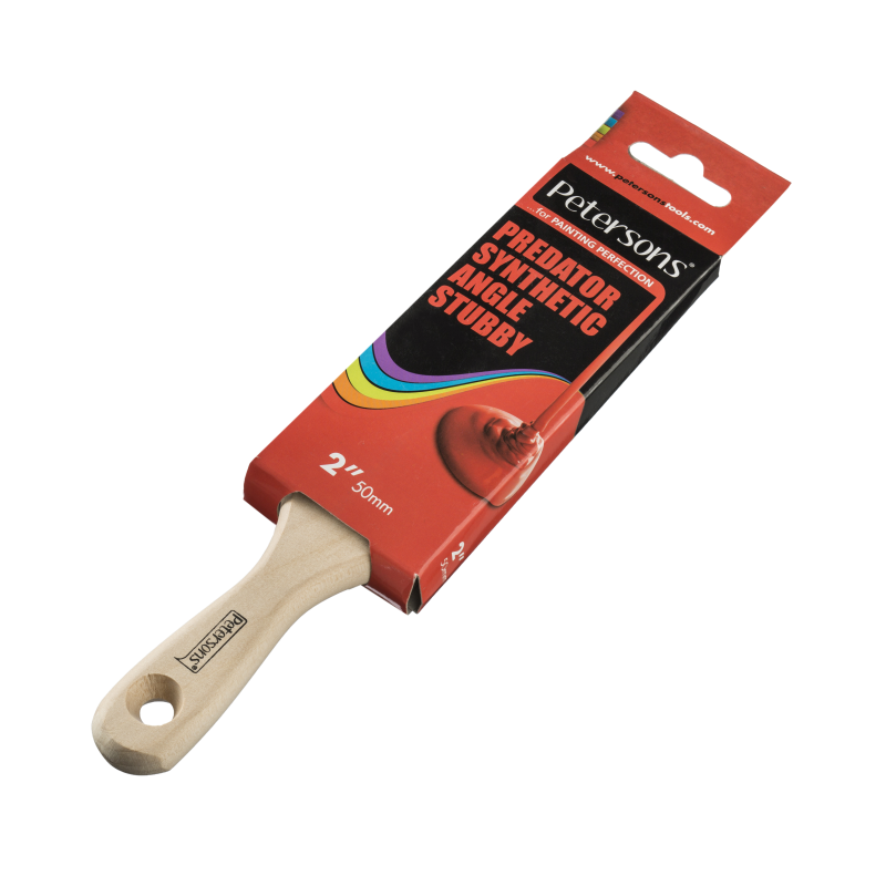 Petersons Predator Synthetic Angle Stubby Paint Brush 2 Inch | Relay Global